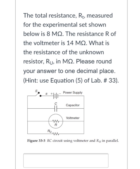 Solved The total resistance, Rt, measured for the | Chegg.com