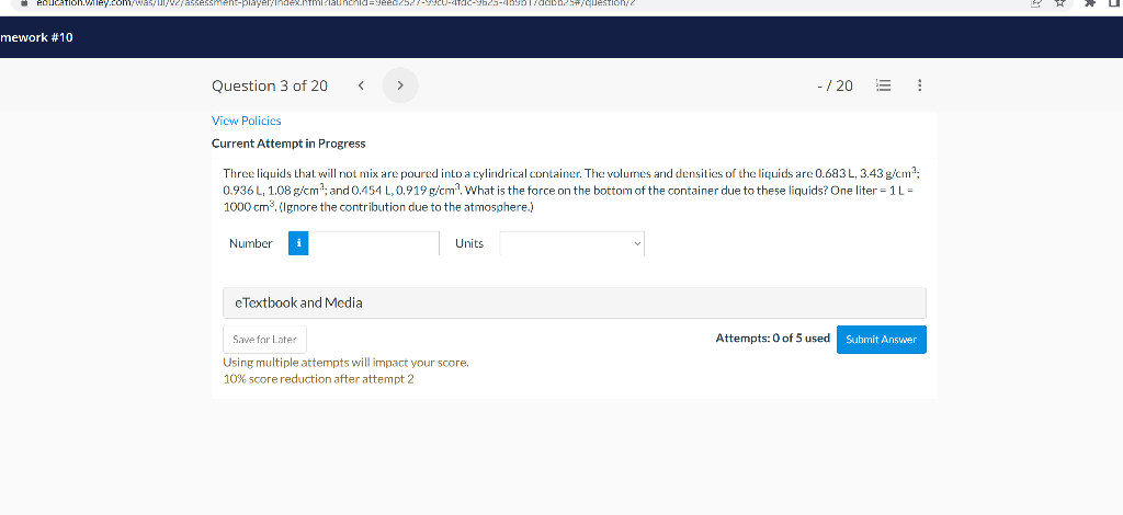 Solved education.wiley.com/was/ui/v2/assessm mework #10 | Chegg.com