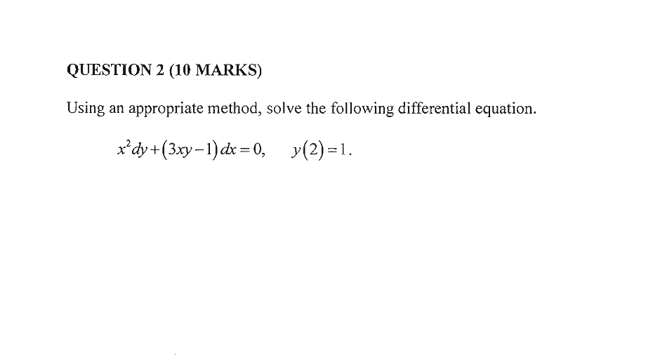 Solved Using an appropriate method, solve the following | Chegg.com