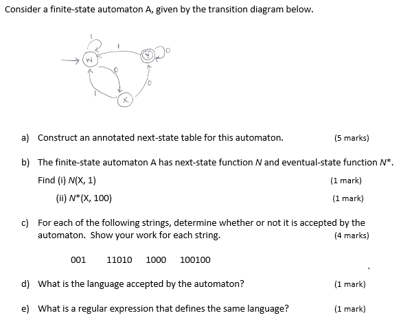 Solved Consider a finite-state automaton A, given by the | Chegg.com