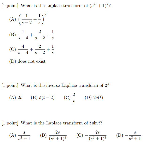Solved For each problem, explain the correct choice and why | Chegg.com