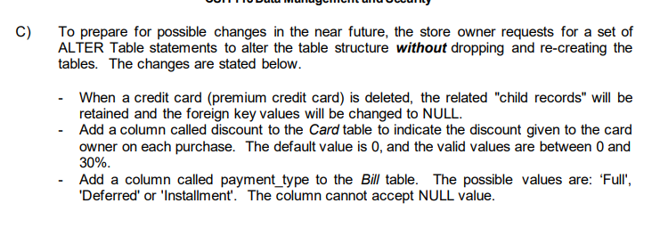 Solved Background A departmental store issues | Chegg.com