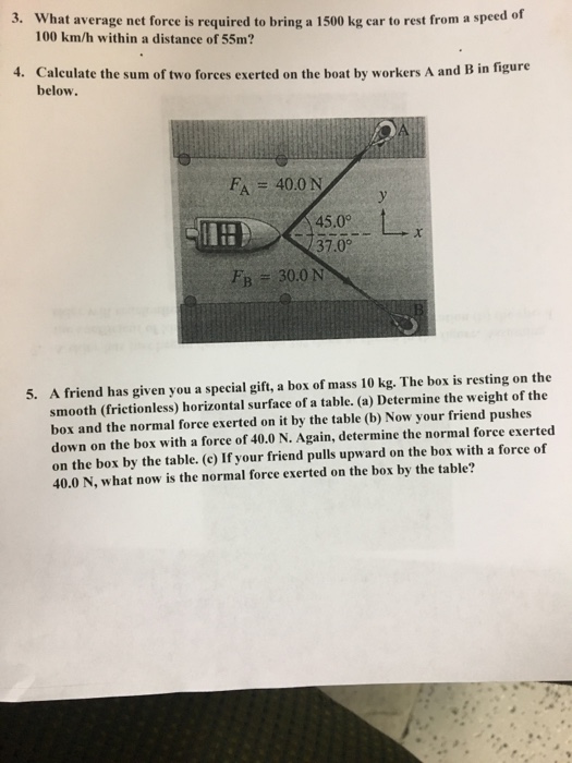 Solved What average net force is required to bring a 1500 kg | Chegg.com