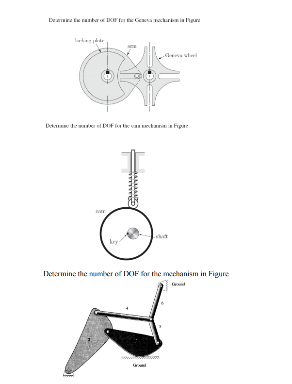 Solved Determine the number of DOF for the Geneva mechanism | Chegg.com Solved Determine the number of DOF for the Geneva mechanism | Chegg.com