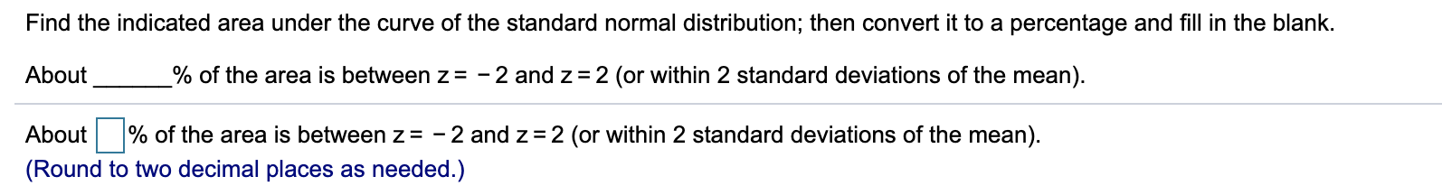 Solved Find the indicated area under the curve of the | Chegg.com