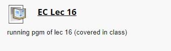 Solved EC Lec 16 running pgm of lec 16 (covered in class) | Chegg.com