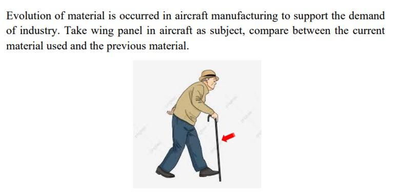 Solved Evolution of material is occurred in aircraft | Chegg.com