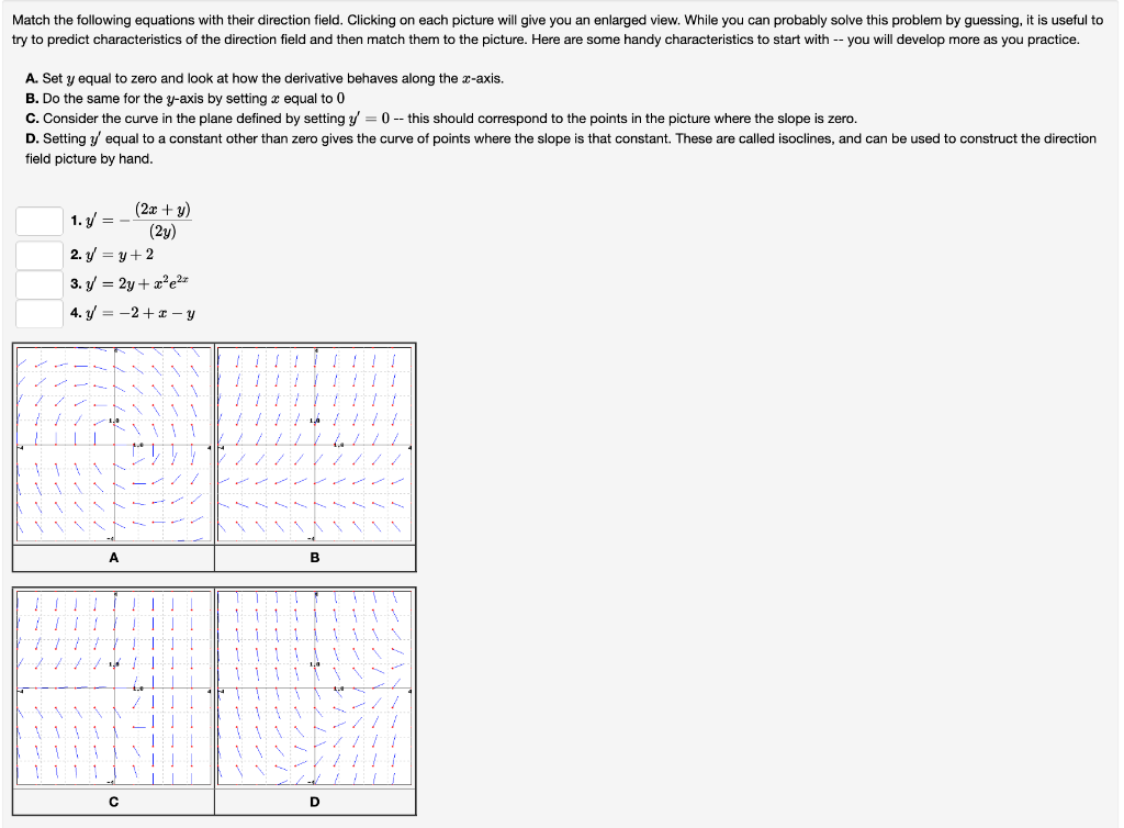 Solved Match the following equations with their direction | Chegg.com