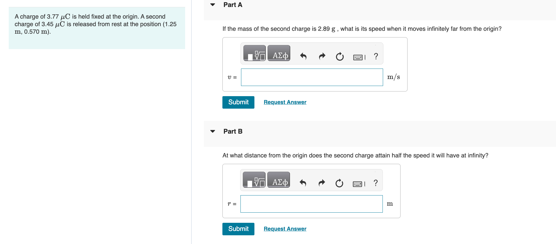 Solved A charge of 3.77μC is held fixed at the origin. A | Chegg.com