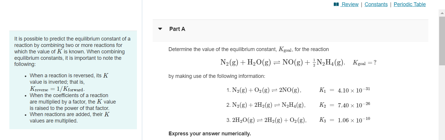Solved It is possible to predict the equilibrium constant of | Chegg.com