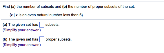 Solved Find A The Number Of Subsets And B The Number Of
