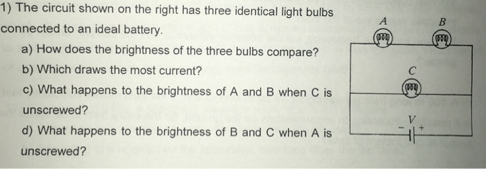 Solved The circuit shown on the right has three identical | Chegg.com