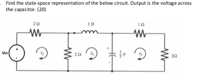 Solved · Find the state-space representation of the below | Chegg.com