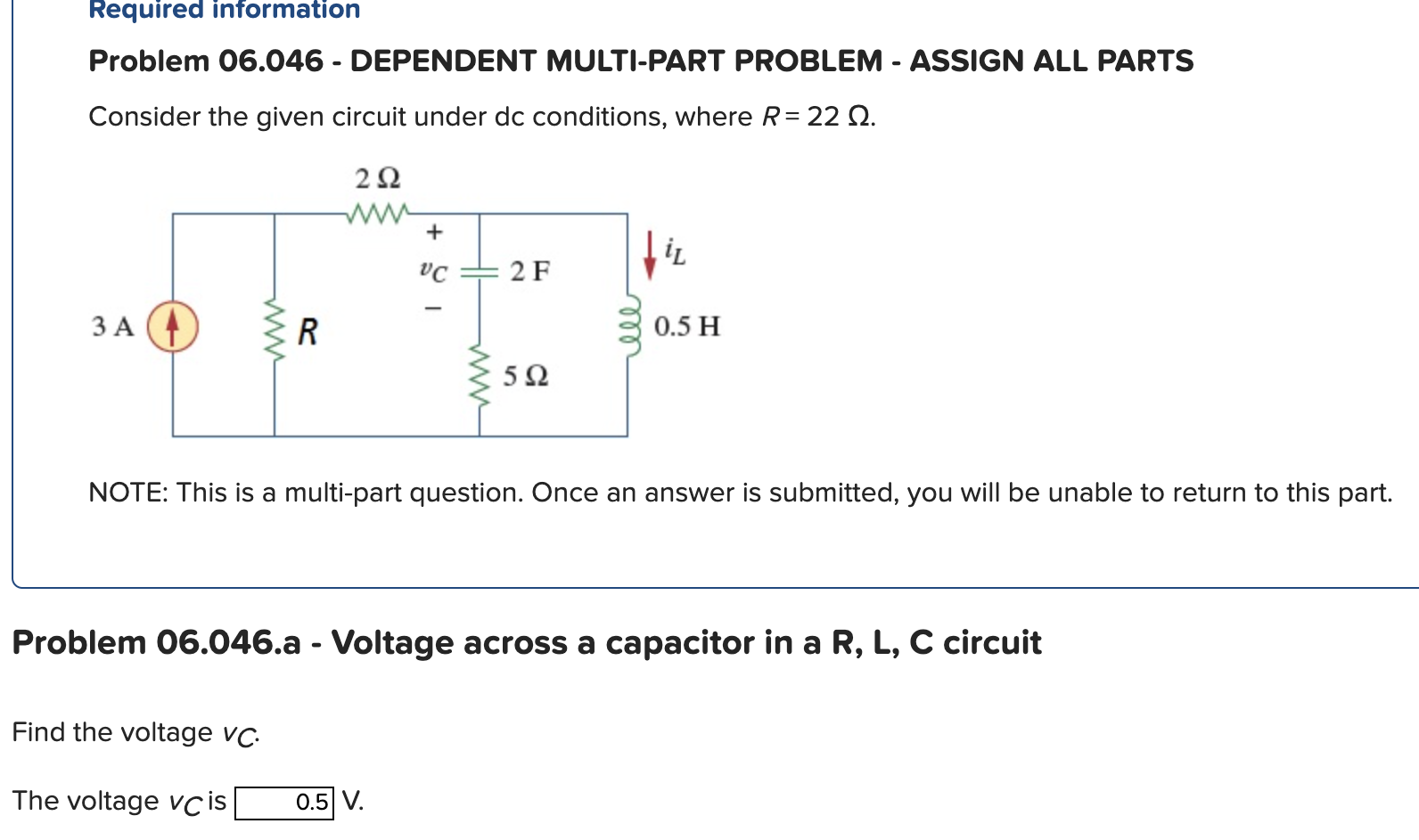 Solved Problem 06.046 - DEPENDENT MULTI-PART PROBLEM - | Chegg.com