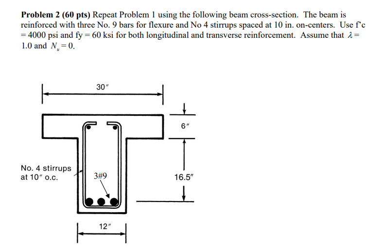 Problem 2 (60 pts) Repeat Problem 1 using the | Chegg.com Problem 2 (60 pts) Repeat Problem 1 using the | Chegg.com