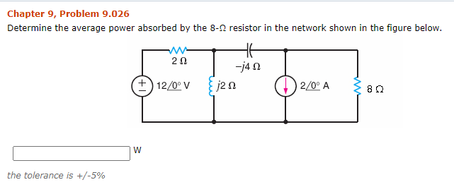 Solved Chapter 9, Problem 9.026 Determine the average power | Chegg.com