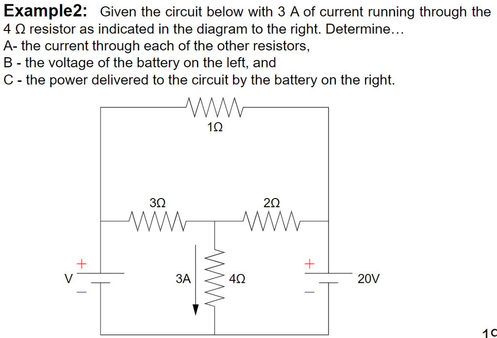 Solved Example2: Given the circuit below with 3 A of current | Chegg.com