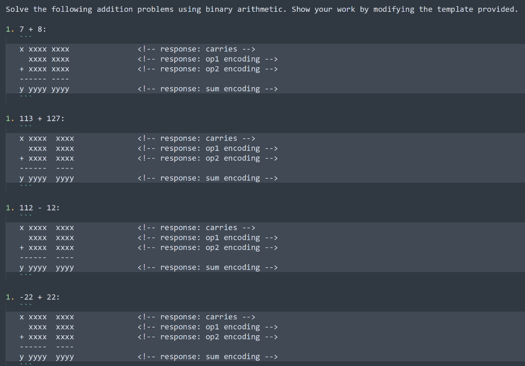 Solved 1. 7+8: 1. 113+127: 1. 112−12: 1. −22+22:\#\#\# | Chegg.com