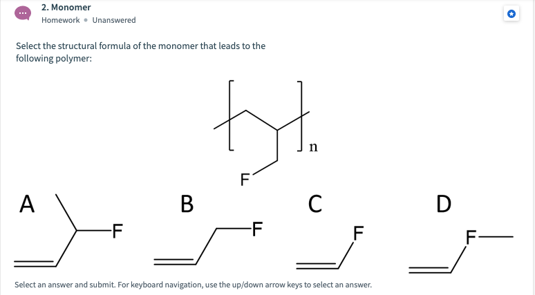 Solved 1. Structural Formula Homework. Answered Select the | Chegg.com