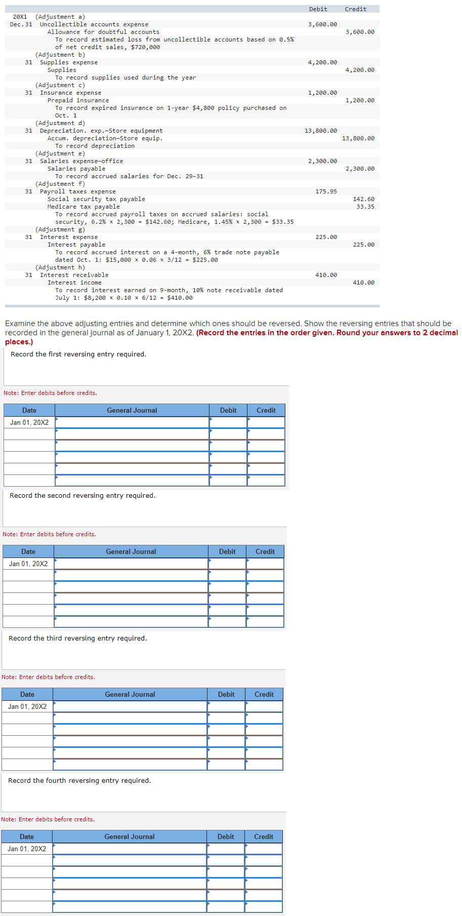 Solved Examine the above adjusting entries and determine | Chegg.com