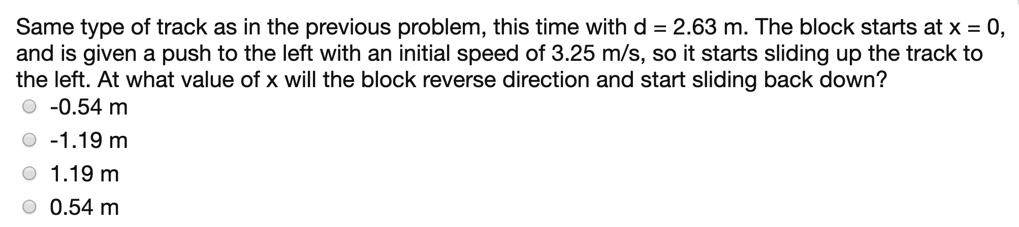 Solved A small block slides down a frictionless track whose | Chegg.com