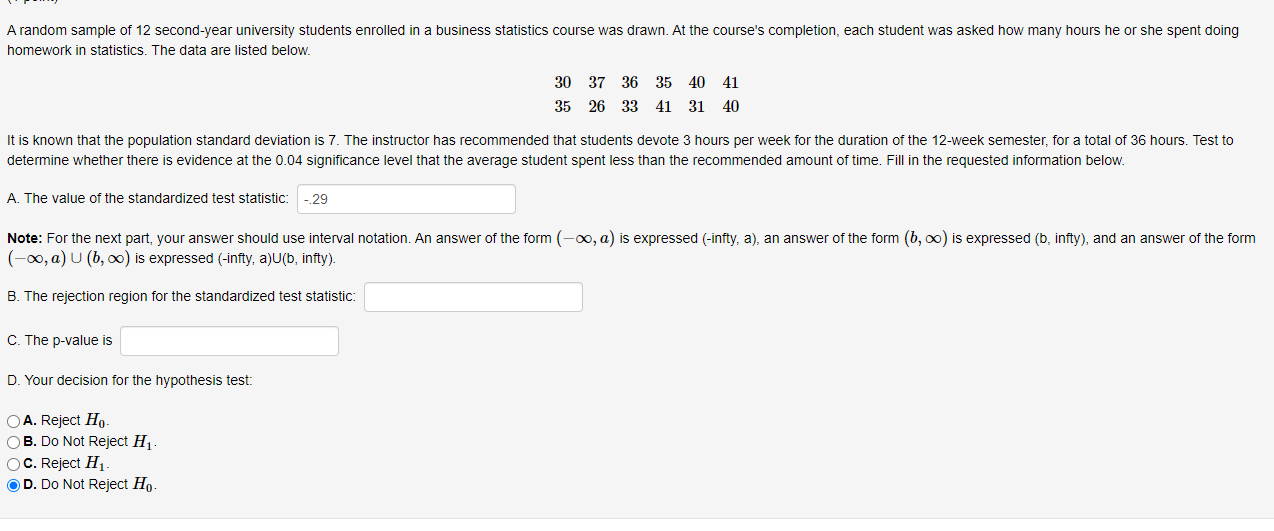 Solved homework in statistics. The data are listed below. | Chegg.com