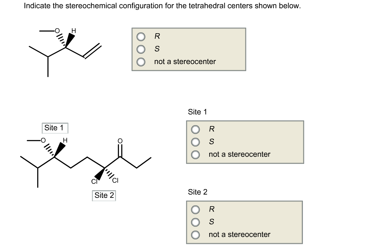 Solved Indicate the stereochemical configuration for the | Chegg.com