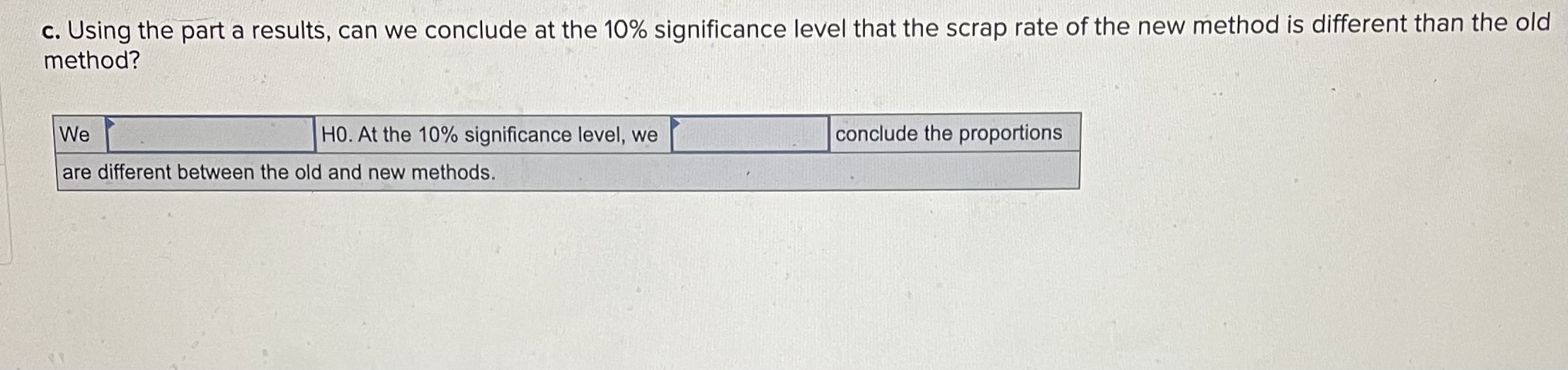 Solved c. Using the part a results, can we conclude at the | Chegg.com