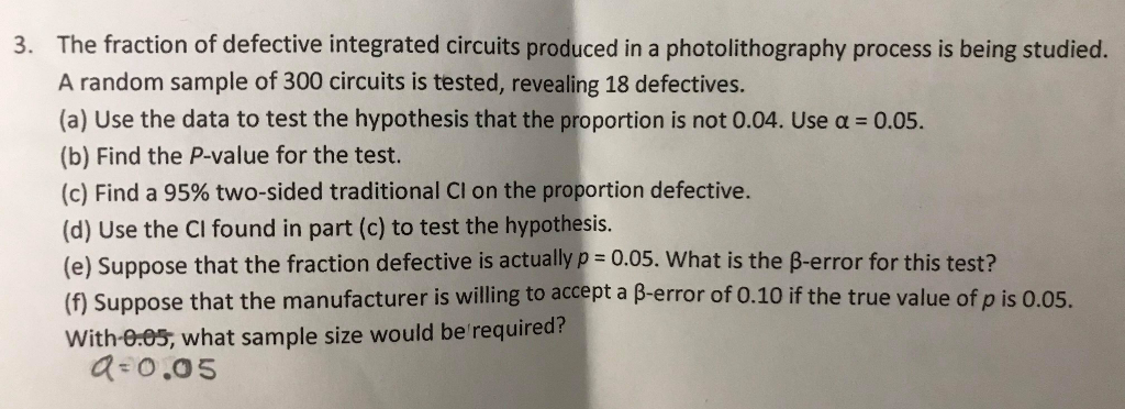 Solved The fraction of defective integrated circuits | Chegg.com