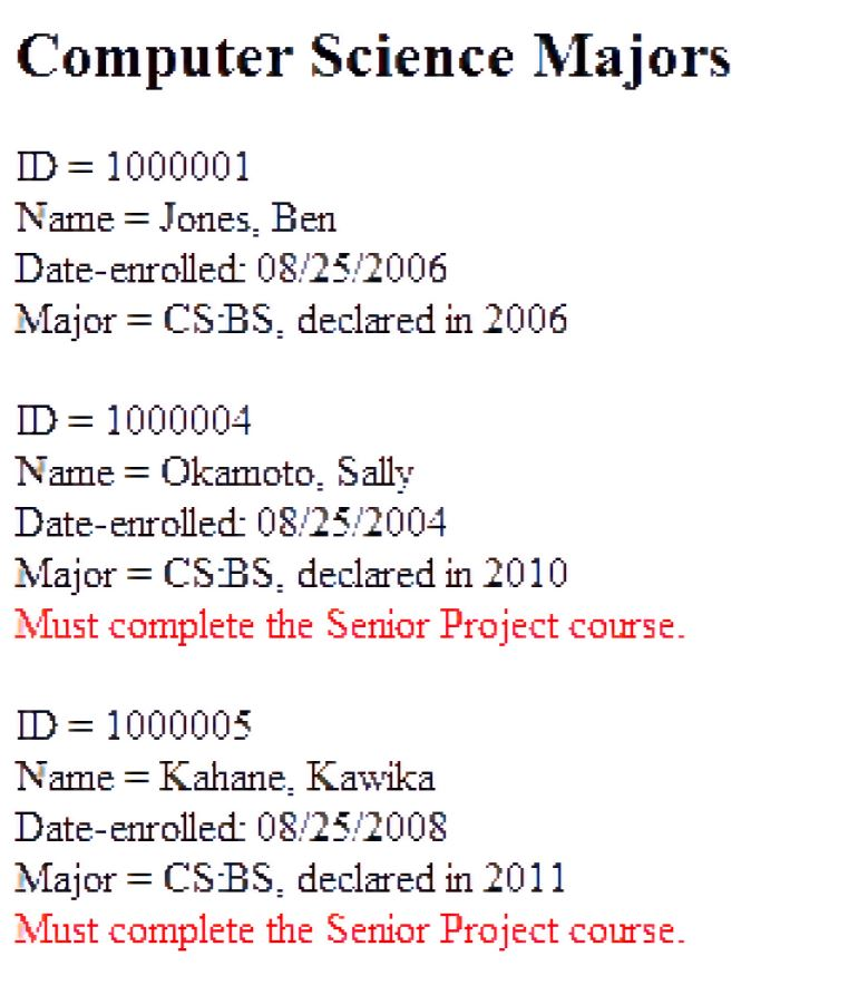 Using Xpath Templates To Display Computer Science 