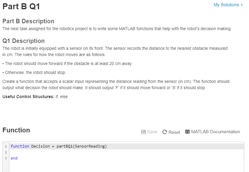 Solved Part B Q1 My Solutions > Part B Description The next | Chegg.com