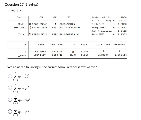 Solved code class="asciimath">Question 17 (3 ﻿points) . ﻿reg | Chegg.com