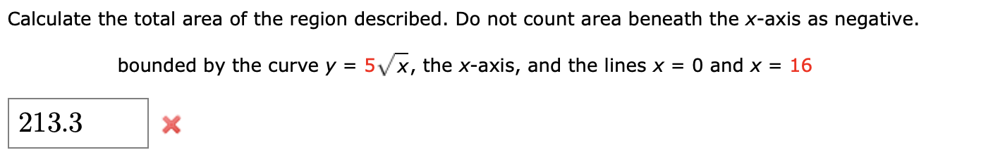 Solved Calculate the total area of the region described. Do | Chegg.com