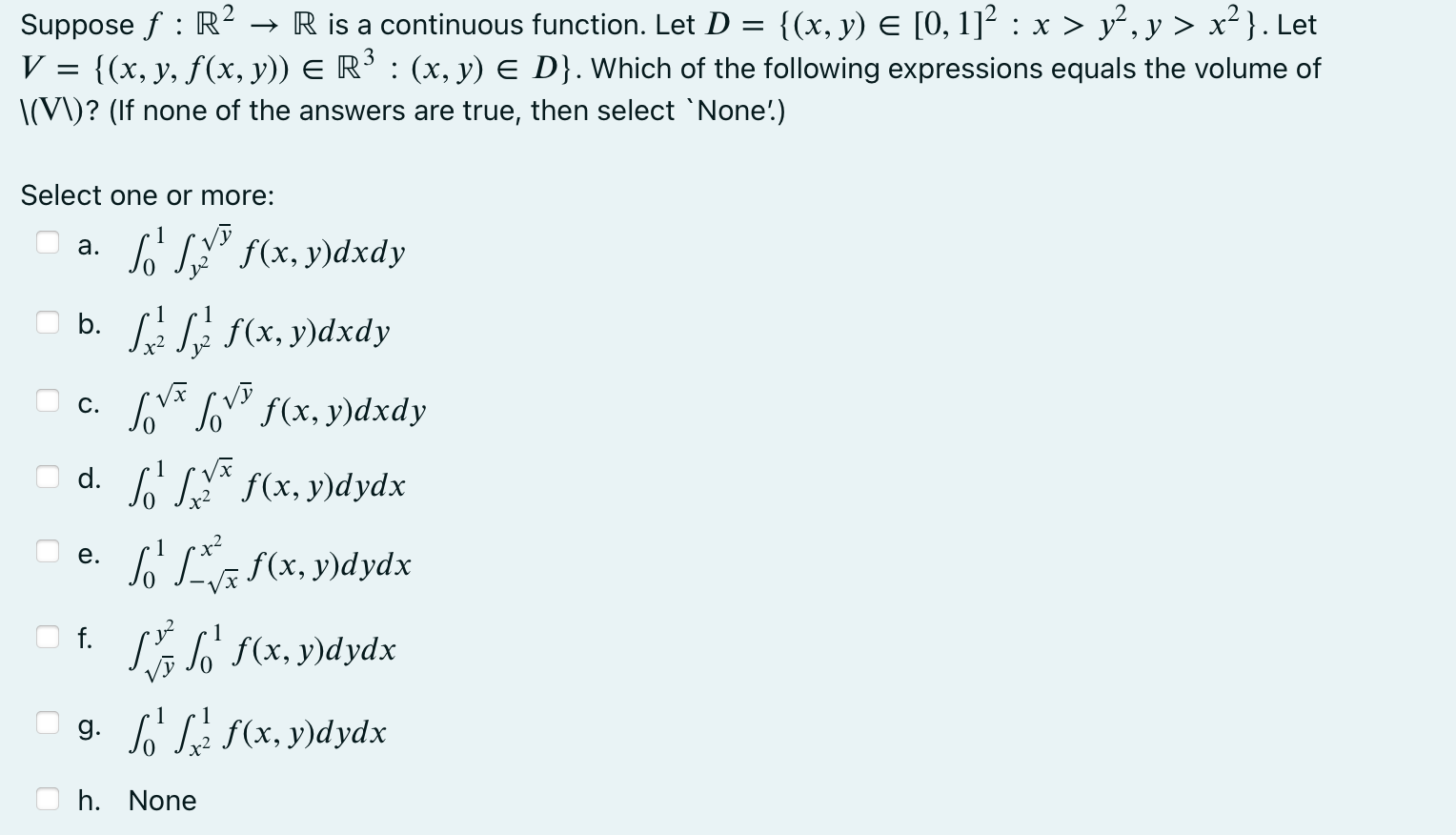 Solved Suppose f:R2→R is a continuous function. Let | Chegg.com