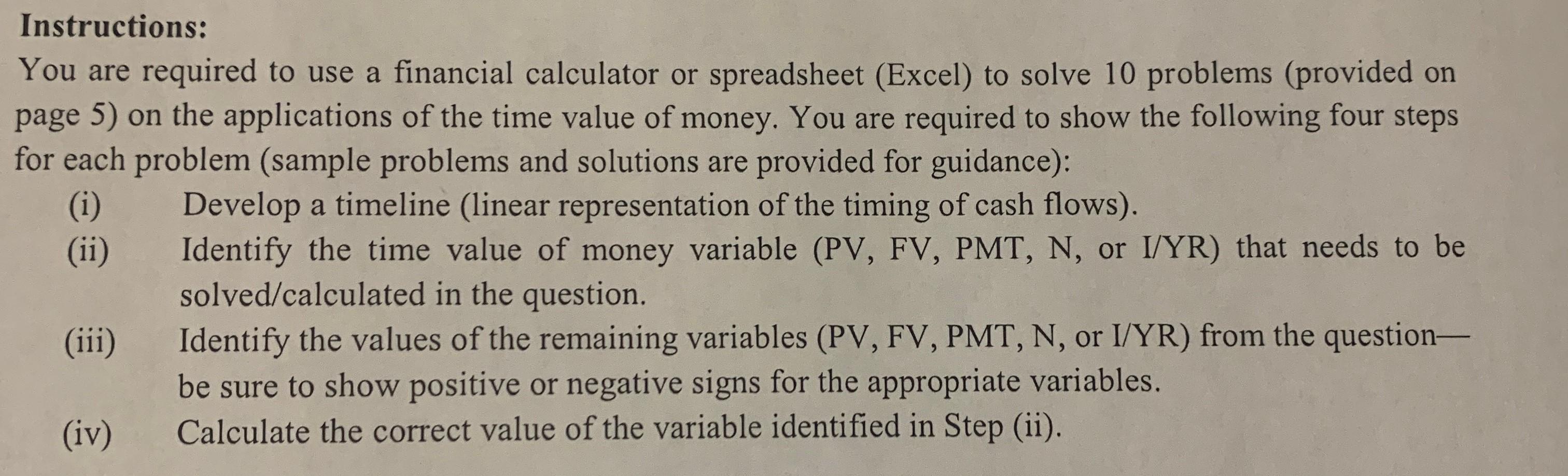 Solved Instructions: You are required to use a financial | Chegg.com