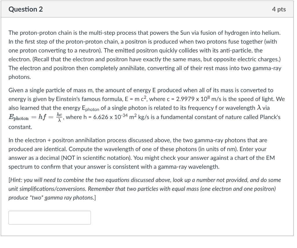Solved The proton-proton chain is the multi-step process | Chegg.com