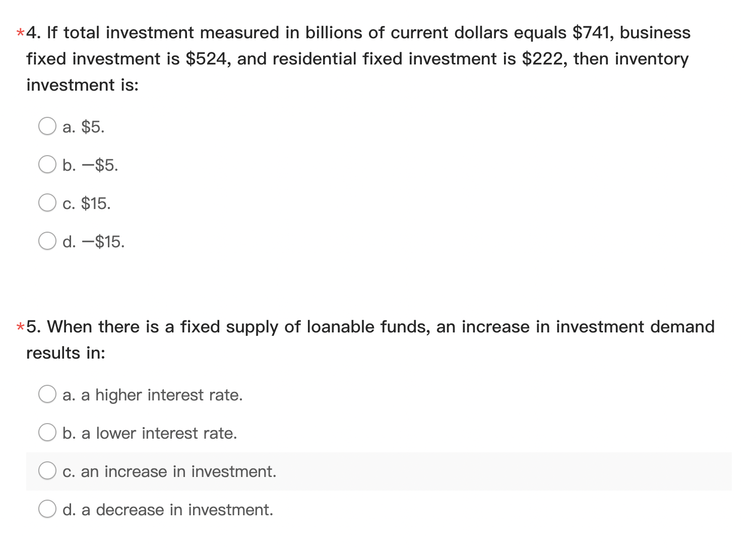 Solved *4. If total investment measured in billions of | Chegg.com