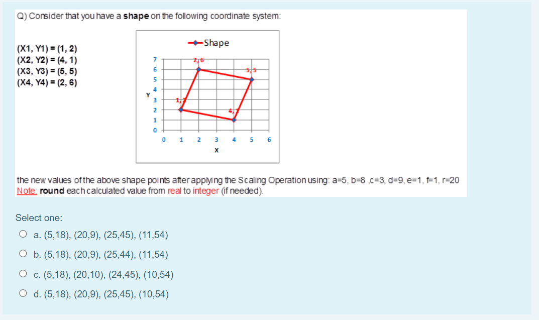Solved Q) Consider that you have a shape on the following | Chegg.com