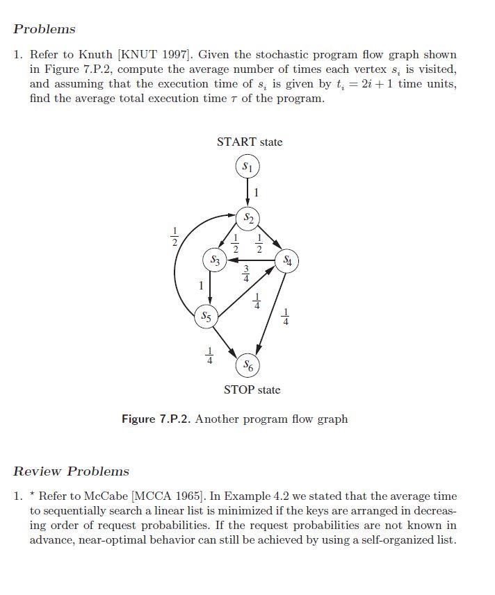 Problems 1. Refer to Knuth [KNUT 1997]. Given the | Chegg.com