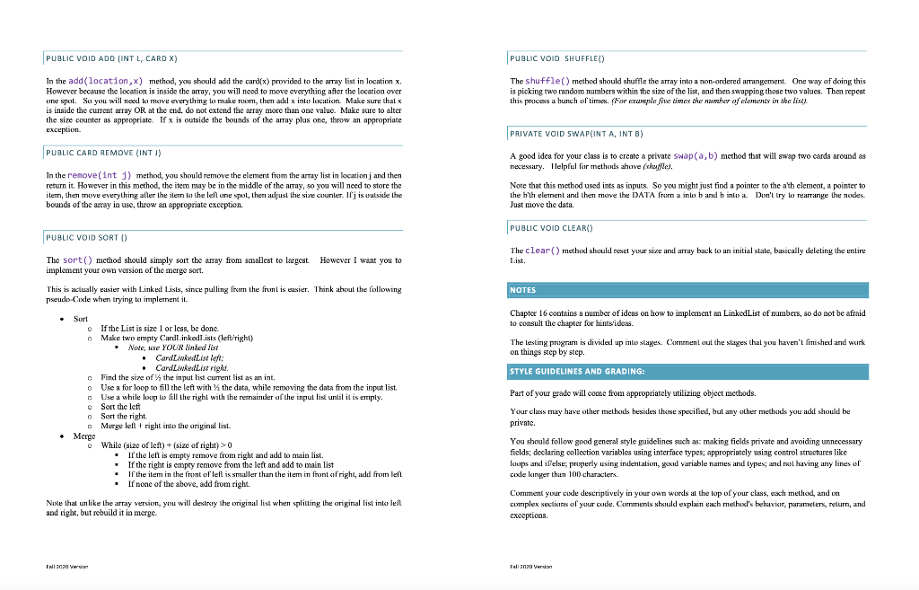 Solved CS145 - PROGRAMMING ASSIGNMENT #5 PART B CARD LINKED | Chegg.com