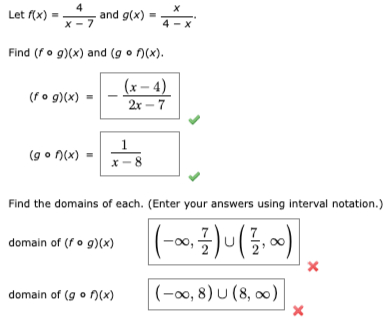 Solved Let f(x)=4x-7 ﻿and g(x)=x4-x.Find (f@g)(x) ﻿and .Find | Chegg.com