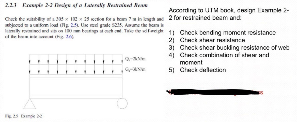 Solved 2.2.3 Example 2-2 Design of a Laterally Restrained | Chegg.com