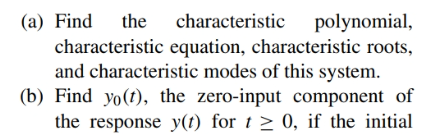Solved (a) Find the characteristic polynomial, | Chegg.com