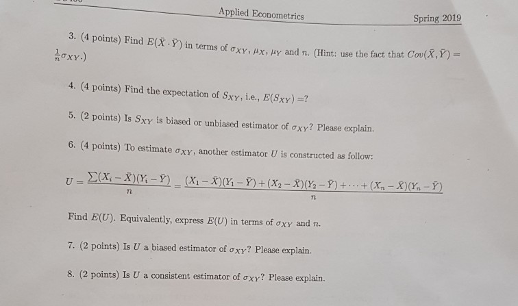 Solved Problem 2 26 Points Two Random Variables X And Y