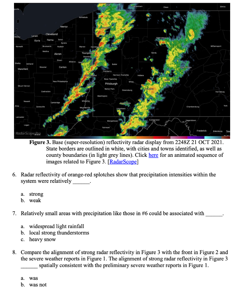 Solved CWS 11 - 2-FL21 SPC Storm Reports for 10/21/21 Map | Chegg.com