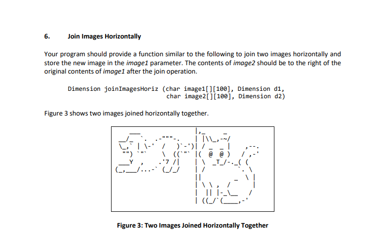 Solved 6. Join Images Horizontally Your program should | Chegg.com