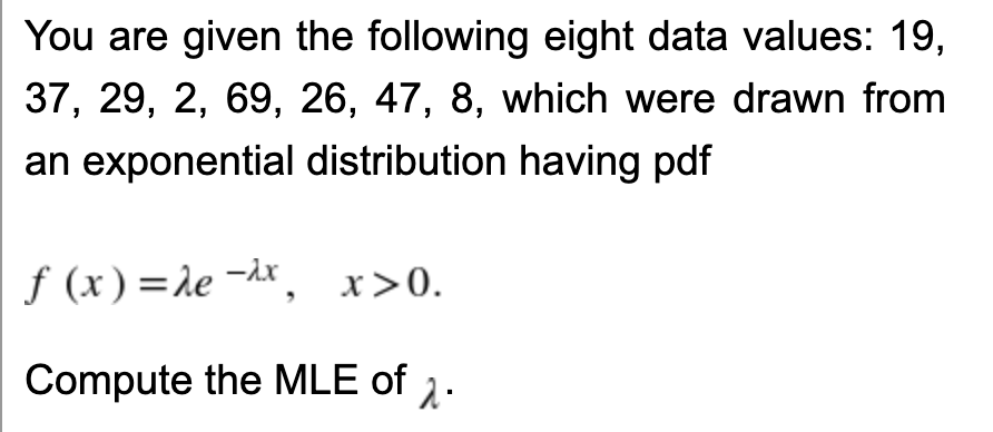 You are given the following six data points drawn | Chegg.com