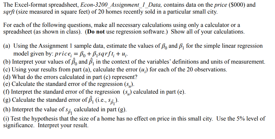 Solved The Excel-format spreadsheet, | Chegg.com