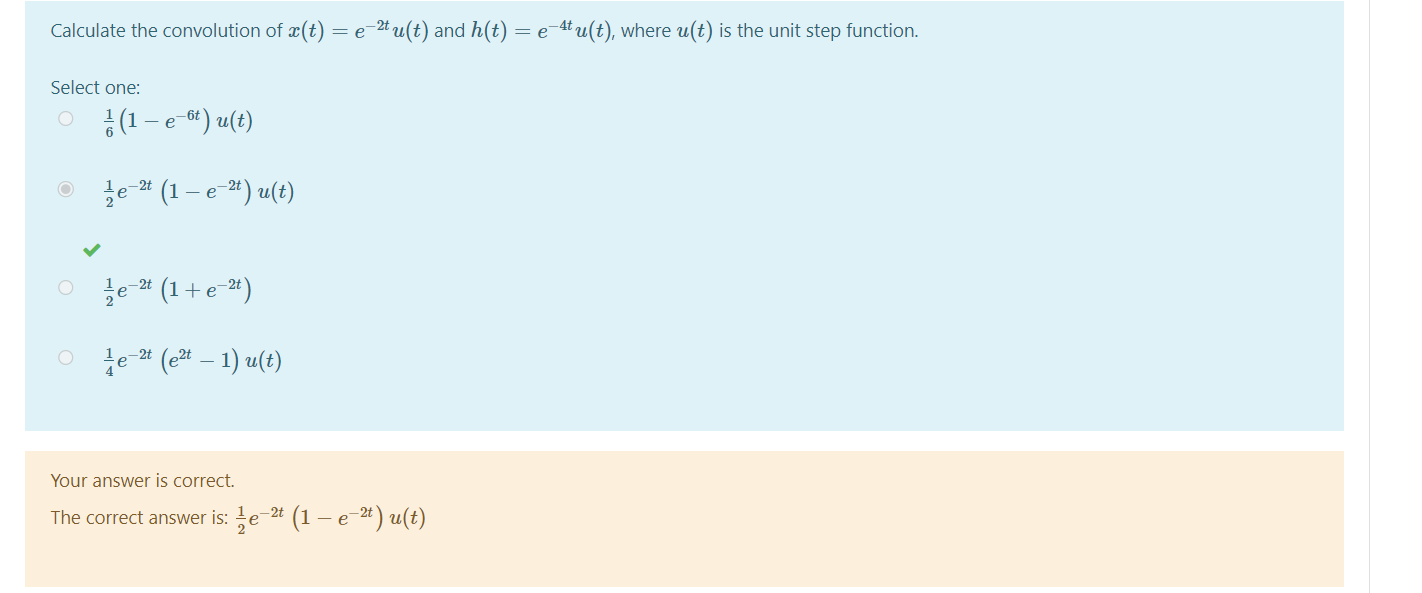 Solved Calculate the convolution of x(t)=e−2tu(t) and | Chegg.com