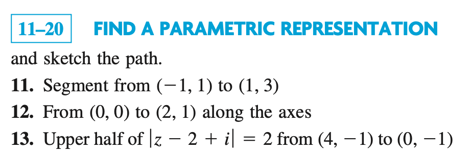 Solved FIND A PARAMETRIC REPRESENTATION and sketch the path. | Chegg.com